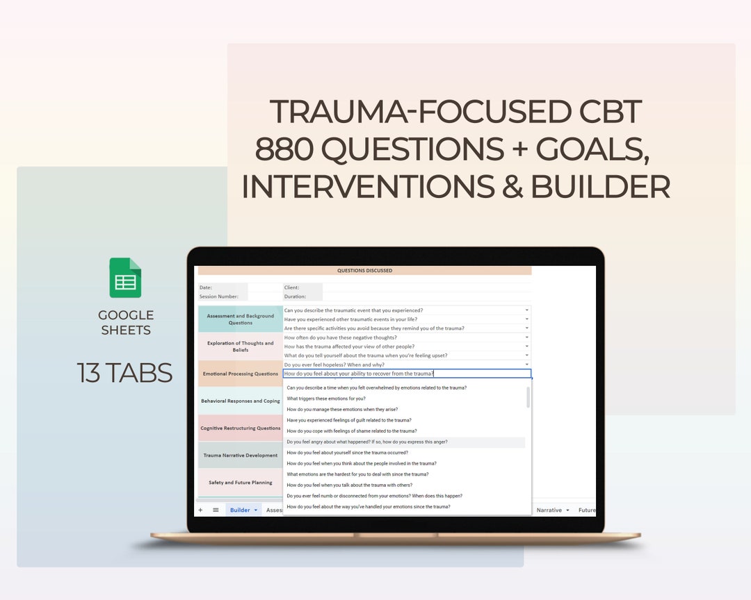 Trauma Based CBT Interventions TF CBT Therapy Questions Trauma-focused ...