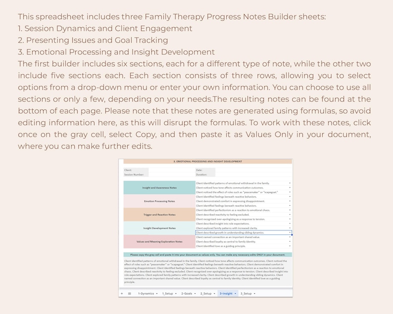 Family Therapy Progress Notes Template Clinical Phrases Builder Case ...