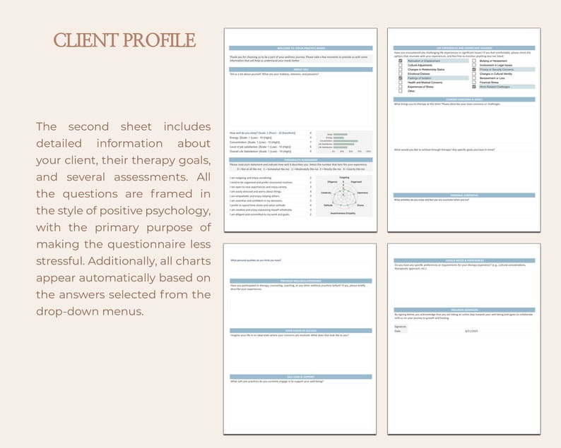 Therapy Client Intake Form, Psychotherapist Client Intake Form ...