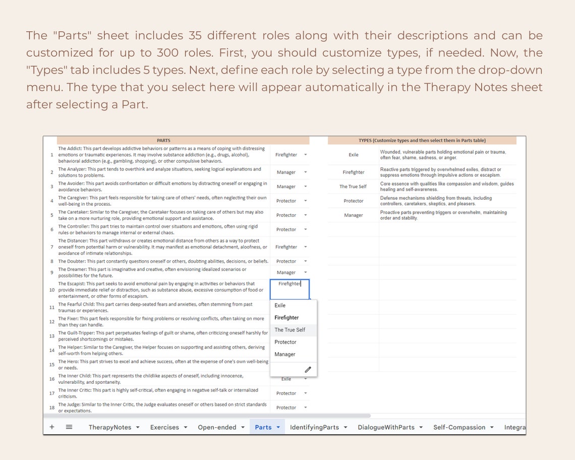 Internal Family Systems Therapy Notes, IFS Therapy, IFS Psychotherapy ...