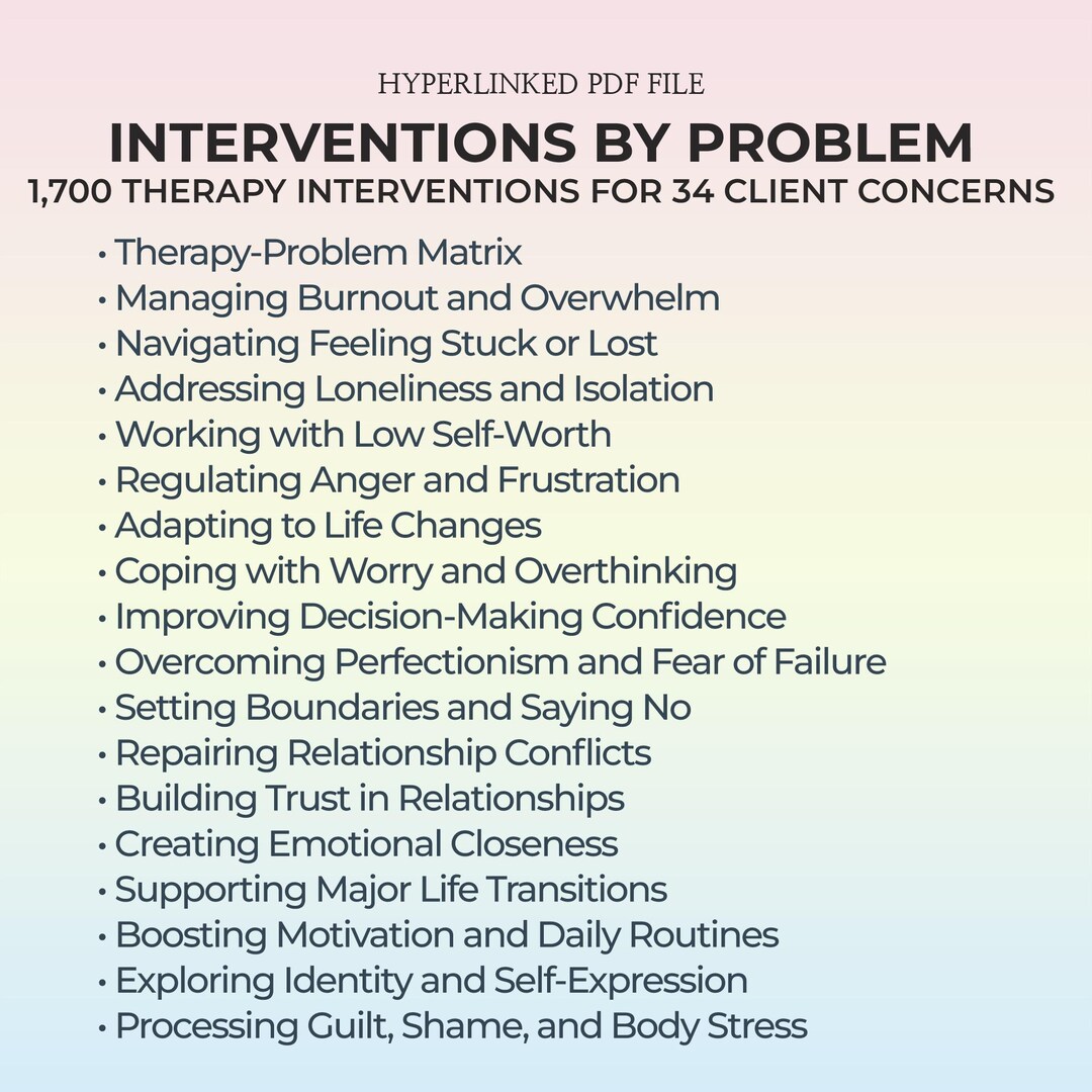 Therapy Interventions, Counseling Guide, Therapy Approaches, Therapy ...