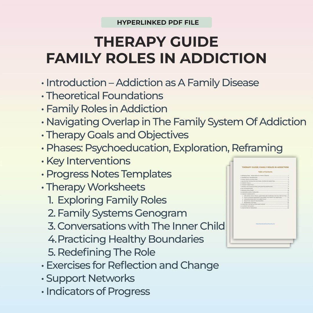 Addiction Family Roles Therapy Guide Healing Codependency Boundaries ...