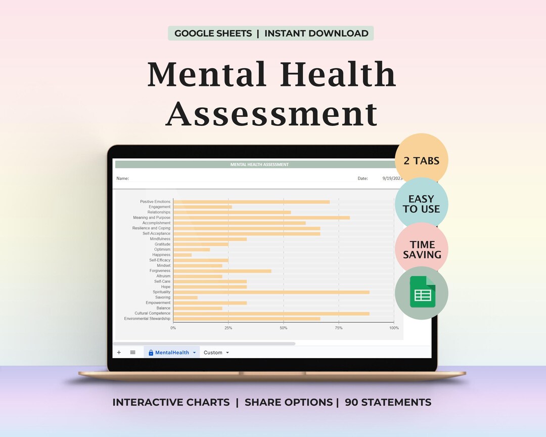 Mental Health Assessment Spreadsheet Therapist Intake Questionnaire ...