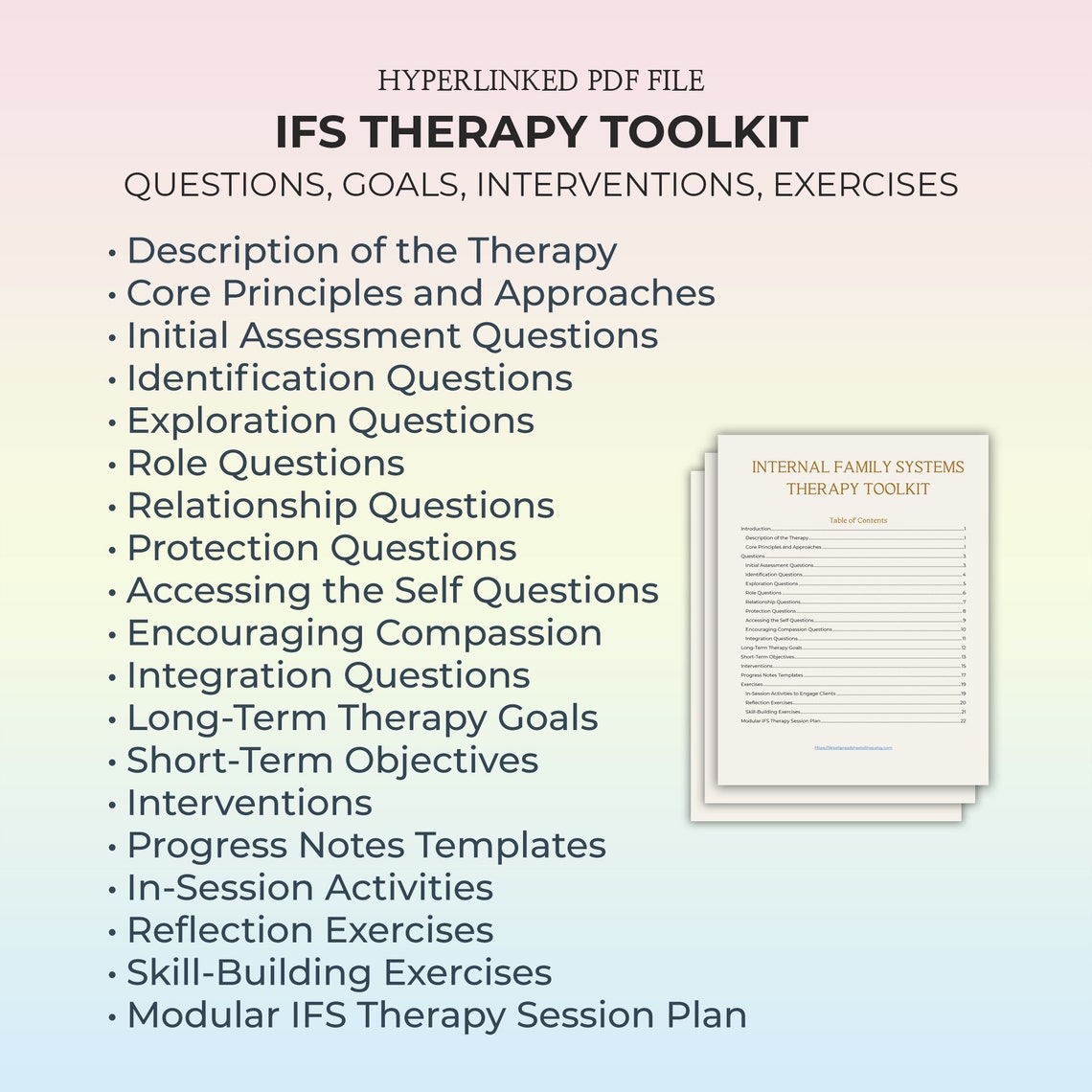 IFS Therapy Questions, Internal Family Systems Psychotherapy Guide, IFS ...