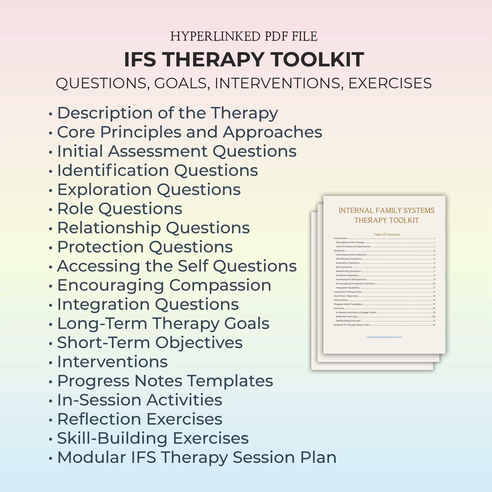 IFS Therapy Questions, Internal Family Systems Psychotherapy Guide, IFS ...