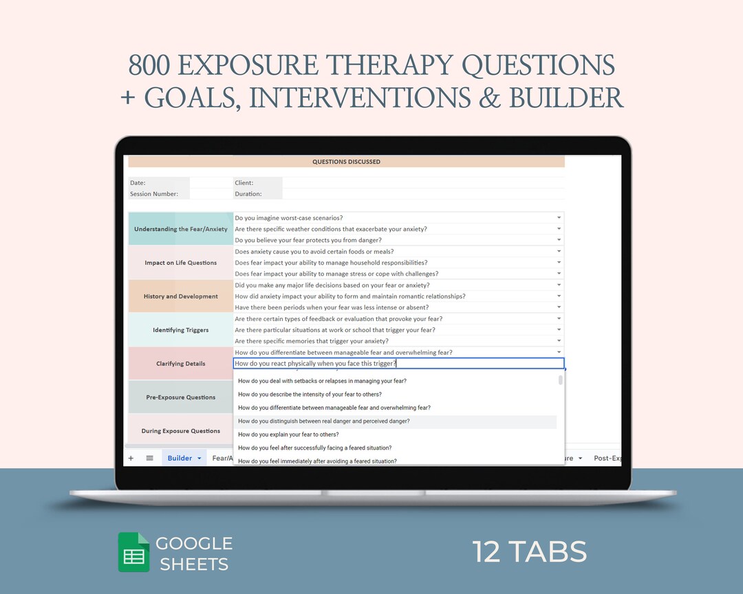 Exposure Therapy Questions, Exposure Therapy Exercises, Goals ...