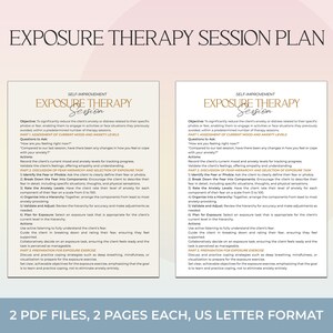 Exposure Therapy Session Plan Exposure Psychotherapy Social Anxiety ...
