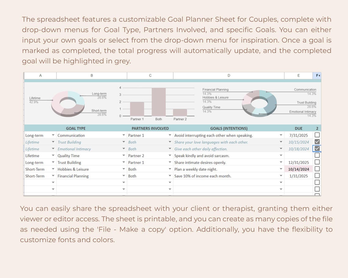 Couples Goal Setting, Relationship Goals, Shared Goals Planner, Couples ...