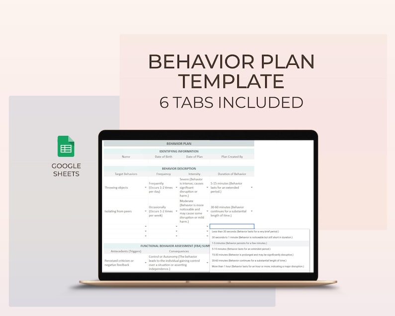 Behavior Plan Template Child Support Strategy Positive Interventions ...