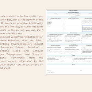 BIRP Note Template, Therapist Templates, Therapist, Psychology Therapy ...