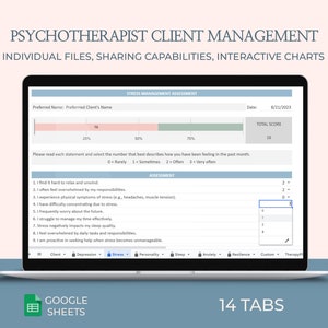 Psychotherapist Planner Spreadsheet, Psychologist Notes, Psychology ...