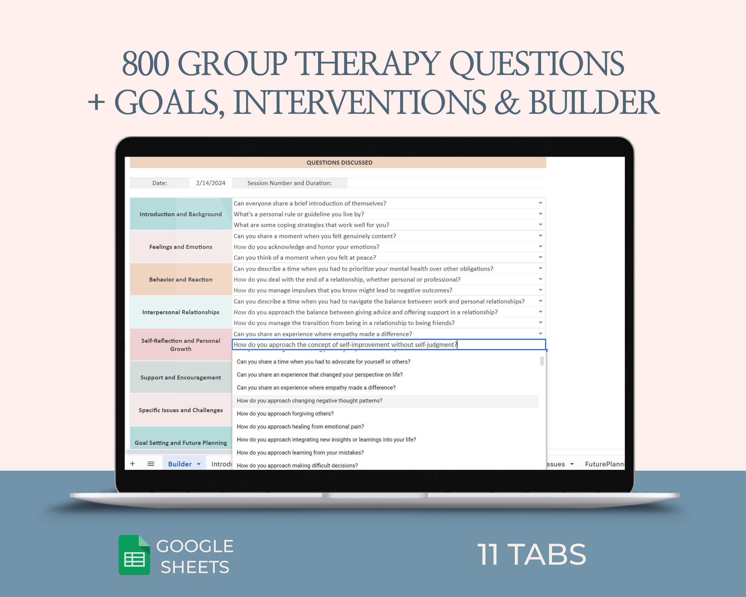 Group Therapy Interventions, Group Therapy Questions, Group Process ...
