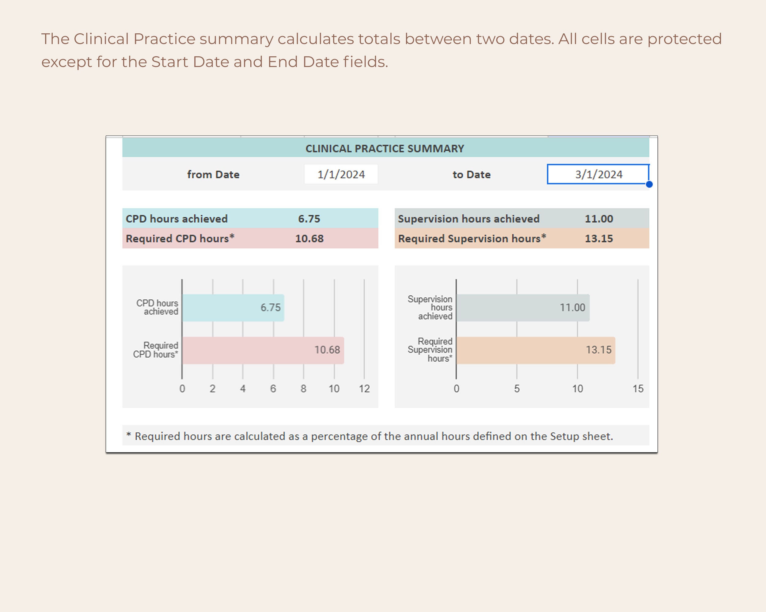 CPD Log, Clinical Supervision Log Template, Therapist Planner, Clinical ...