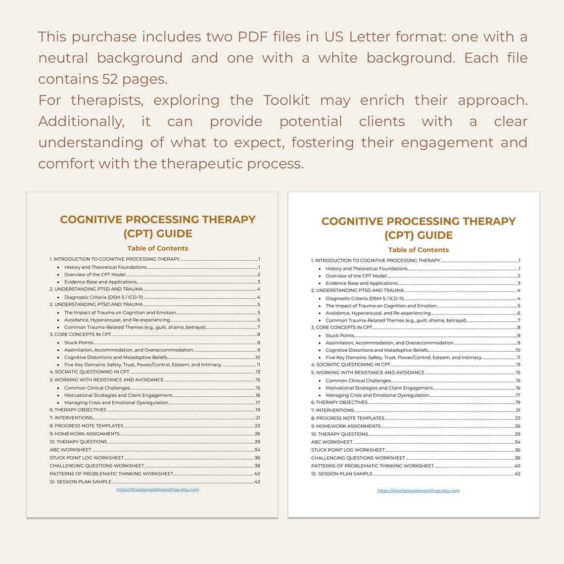 Cognitive Processing Therapy Workbook for PTSD Trauma Recovery ...