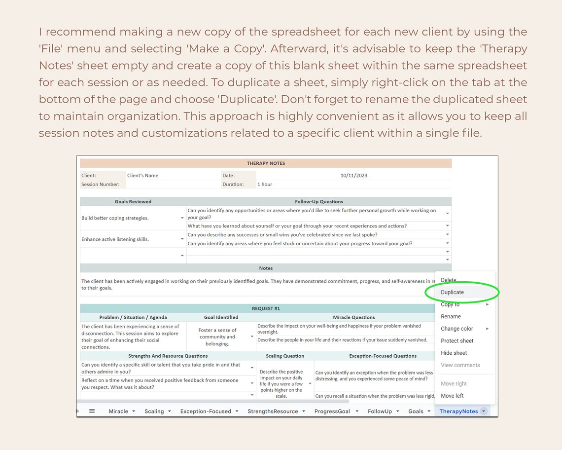 SFBT Therapy Notes Template Solution-focused Brief Session ...