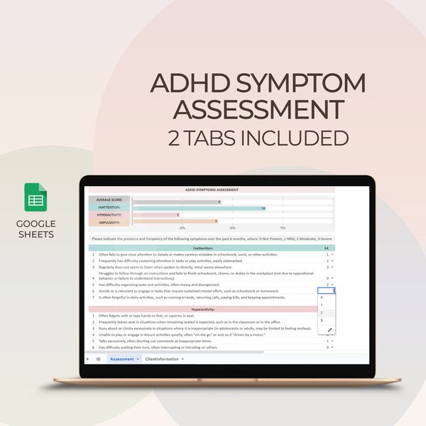 Adhd Adult Assessment - Etsy