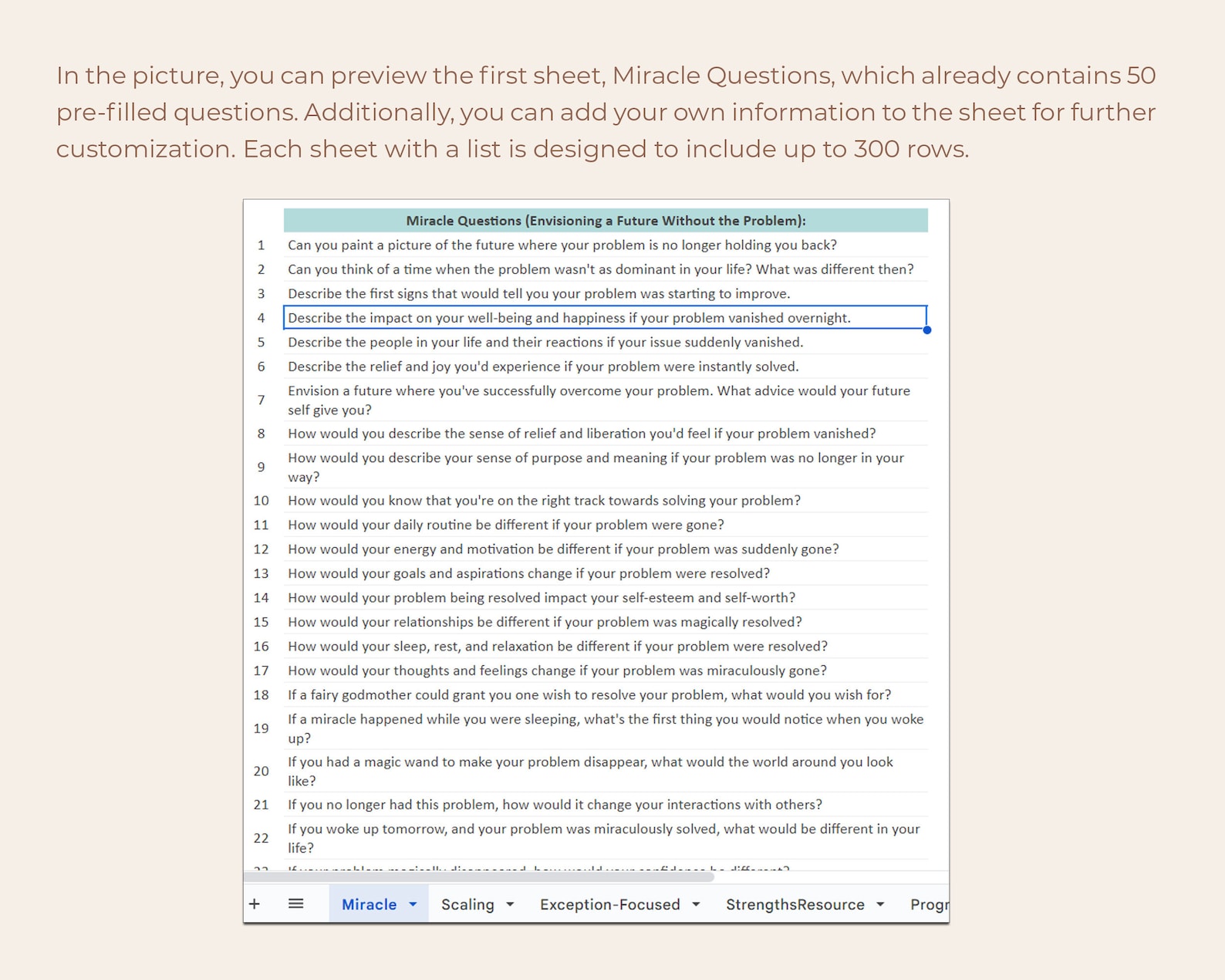 Solution Focused Therapy Notes Template SFBT Tool for Progress Notes ...