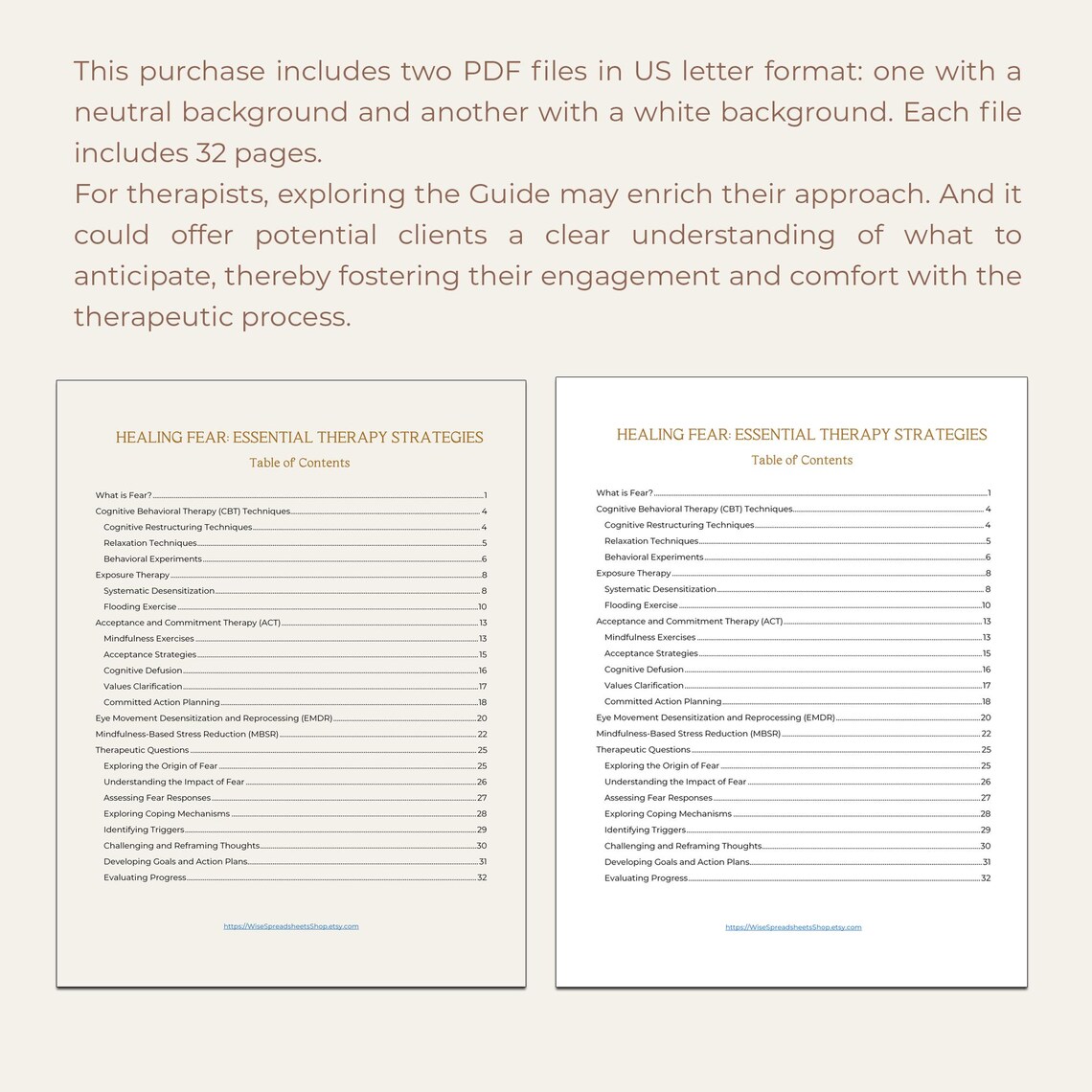 Fear Management Worksheets Therapy Guide Overcome Anxiety Help Tools ...