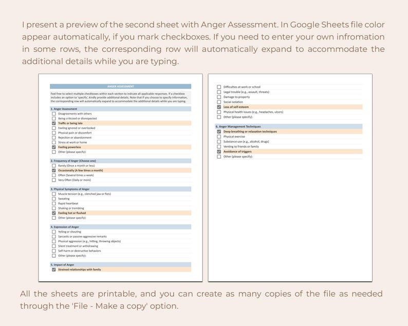 Anger and Trauma Assessment Template, Unresolved Trauma, Childhood ...