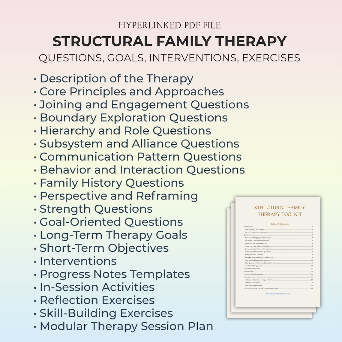 Family Therapy Questions, Structural Family Psychotherapy Guide, Family ...