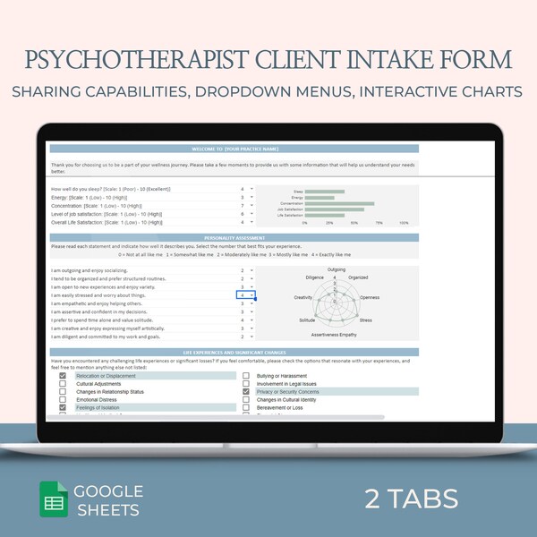 Mental Health Intake Form - Etsy