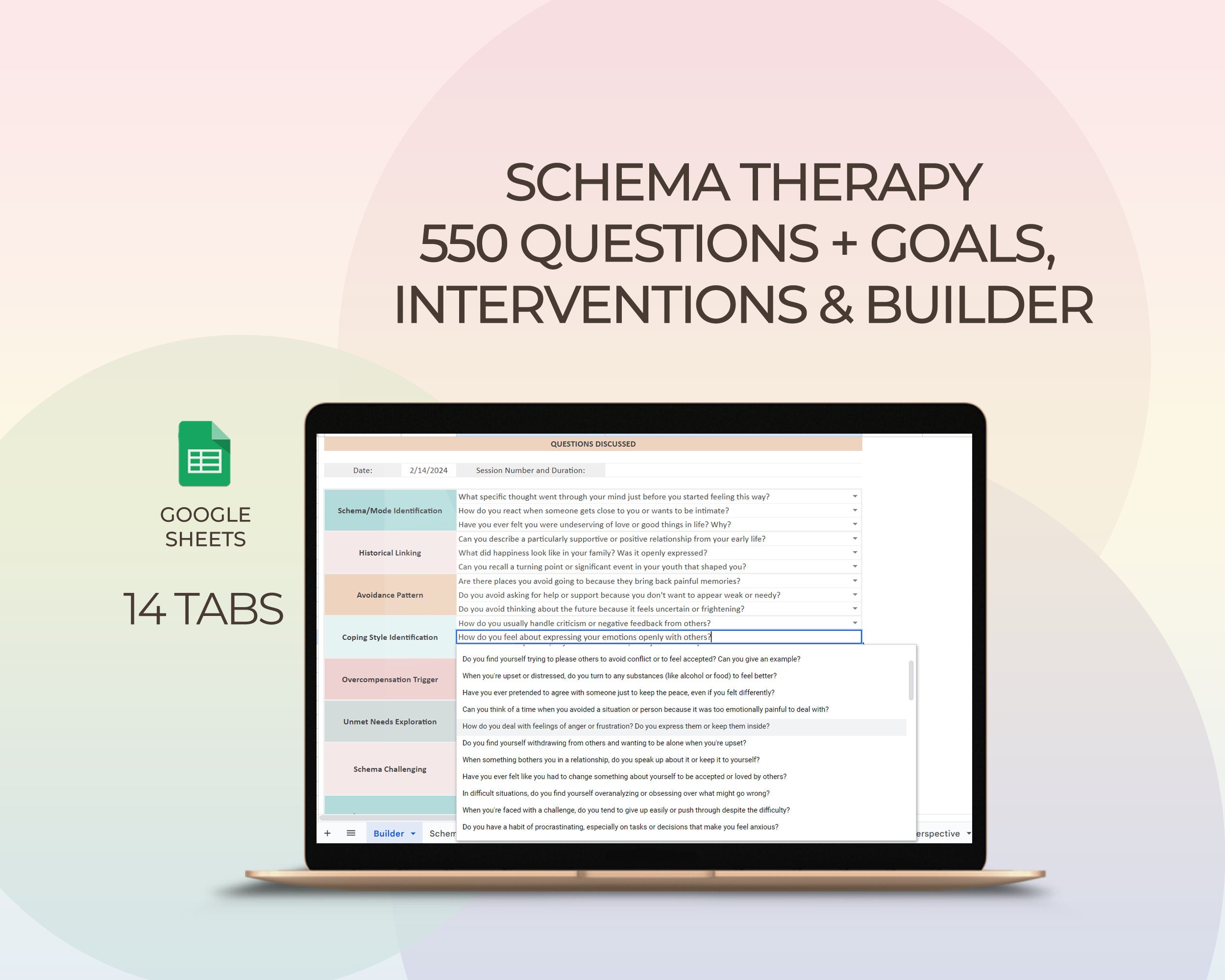 Schema Therapy Interventions Questions CBT Schema Goals Healing ...