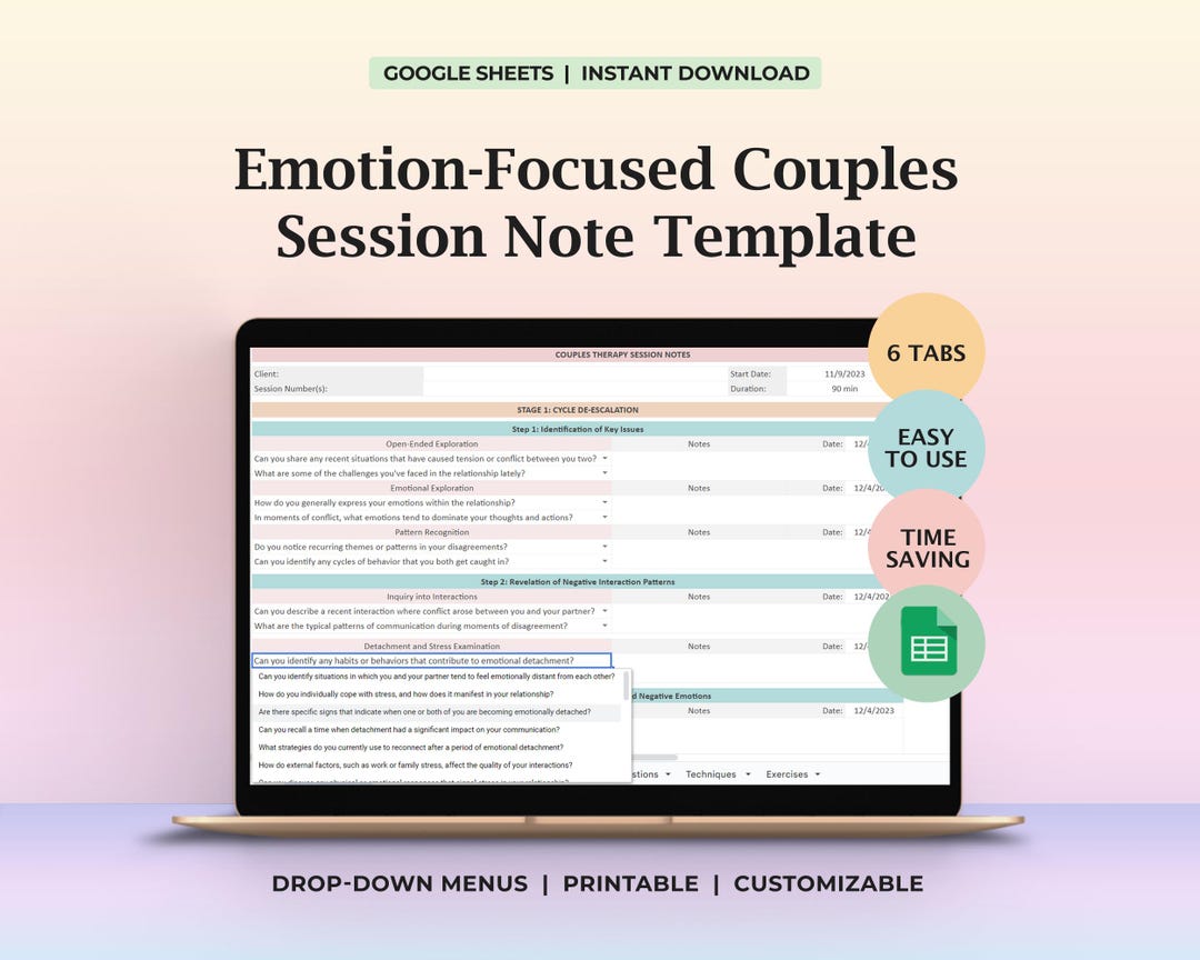Emotion-focused Couples Counseling Notes | Marriage & Relationship ...
