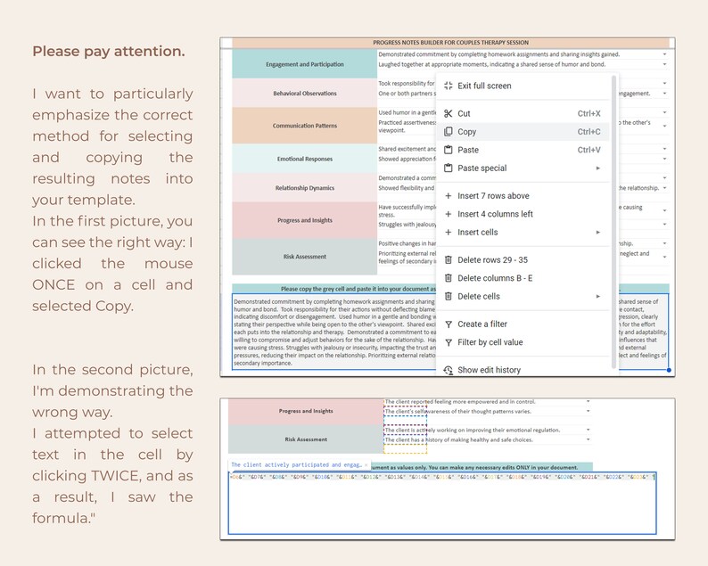 Couples Therapy Progress Notes Template Counseling Session Cheat Sheet ...