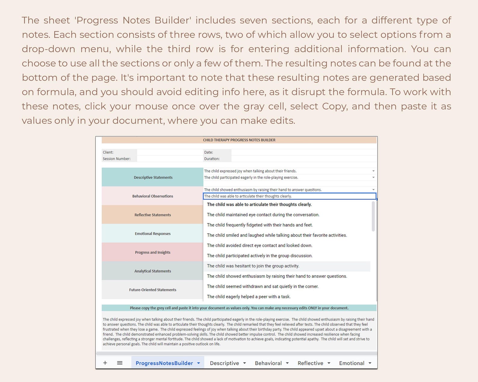 Child Therapy Progress Notes Case Management Template Therapy ...