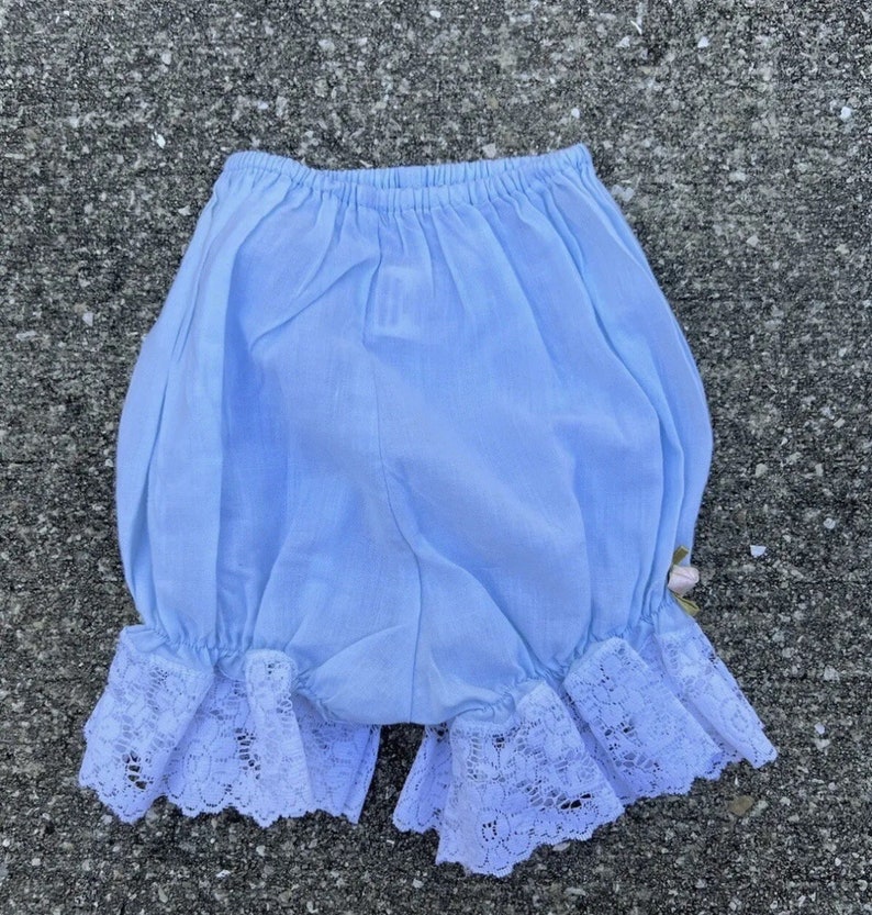 Vintage Baby Blue Lace Trimmed Bloomers Made in USA Size 12mos - Etsy