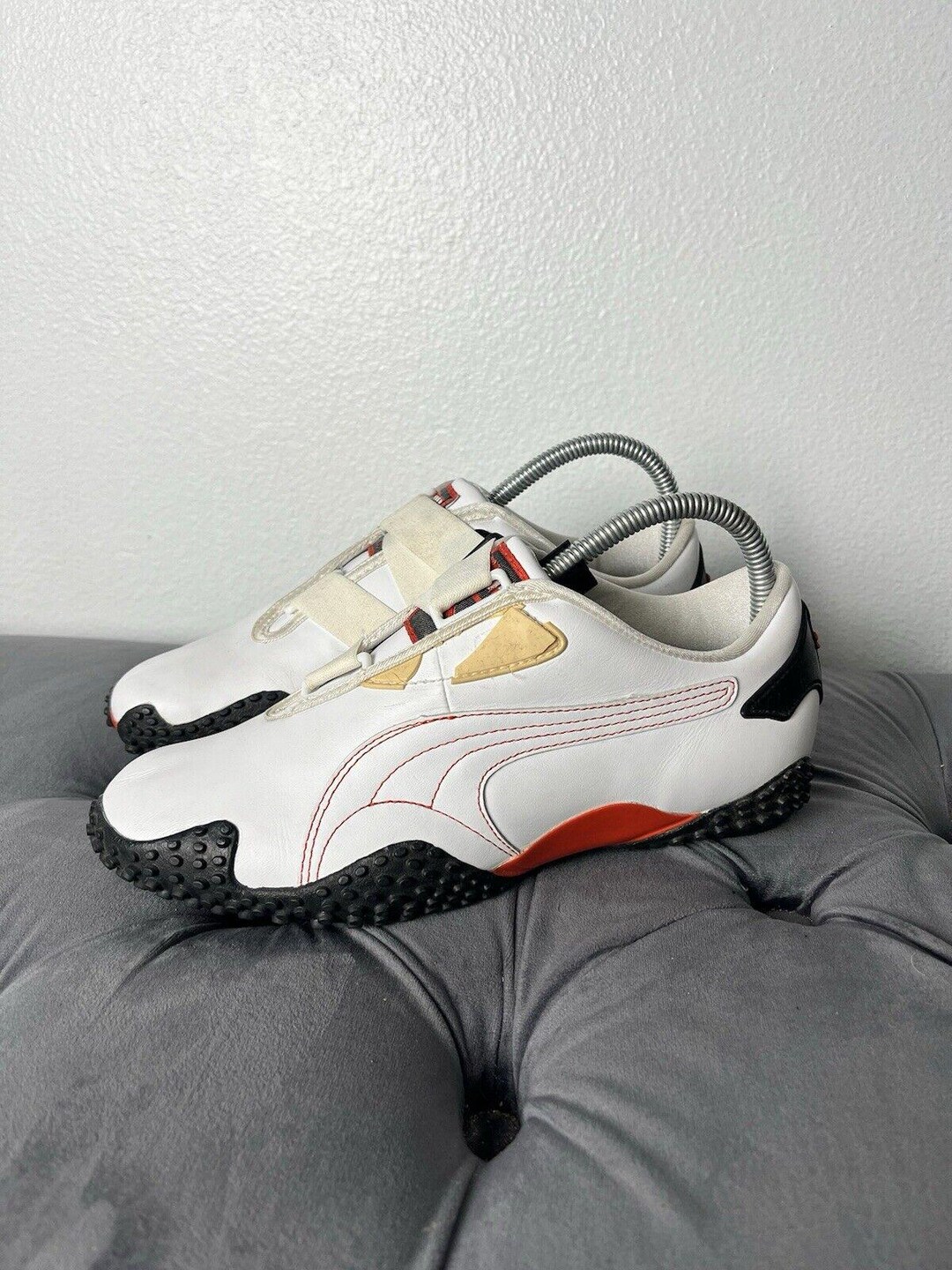 PUMA MOSTRO Leather White/redblack Women's US Size 5.5 Puma Archival ...
