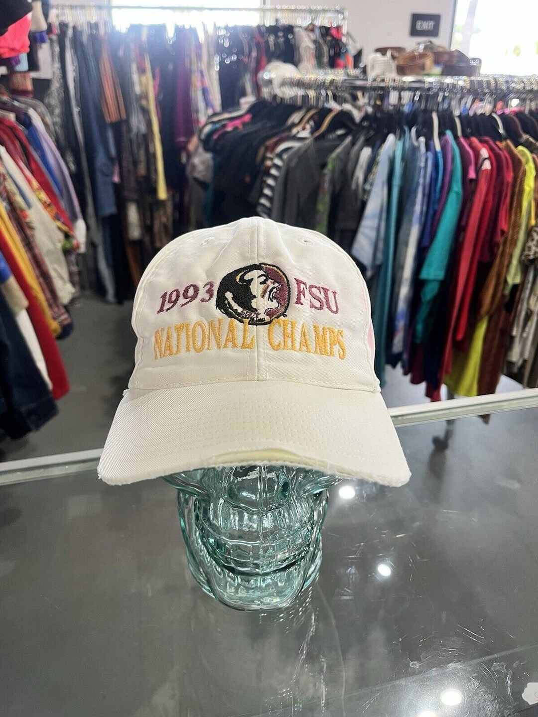 Vintage 1993 Florida State University FSU National Champs White Snap ...