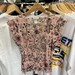 MKM Designs 90s Pink Floral Lace Lined Stop Neck Baby Tee Blouse Size ...