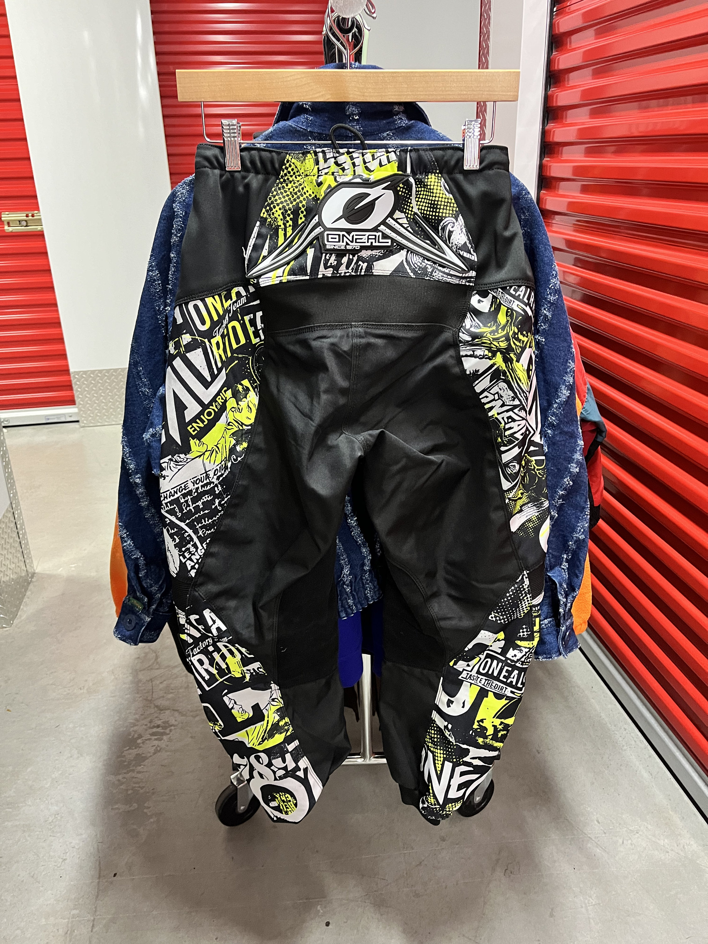 Retro Y2K O'neal Graffiti Green and Black Motor Cross Racing Pants Size ...