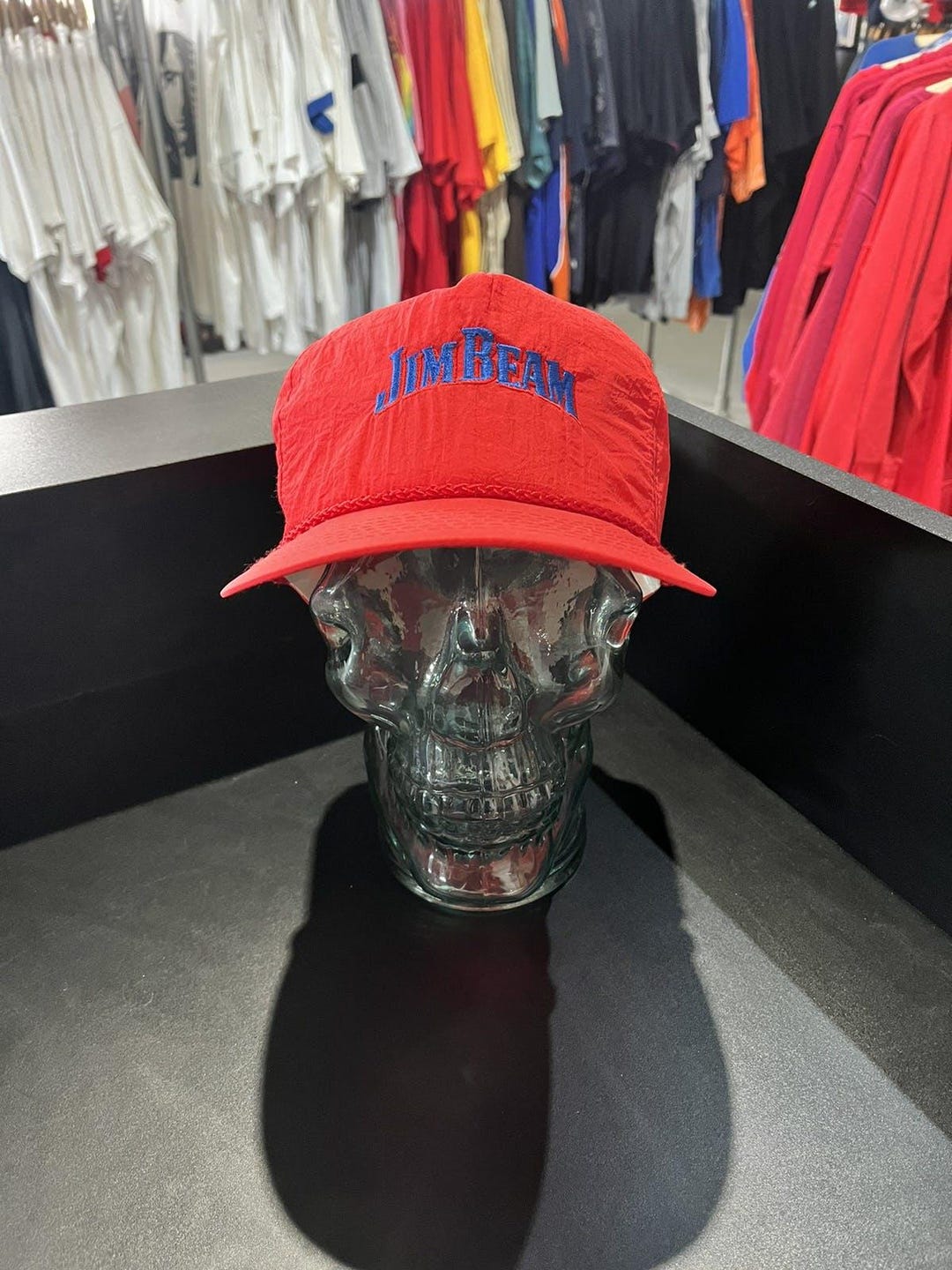 Vintage Jim Beam Bourbon Whiskey Red Blue Rope Snapback Hat - Etsy