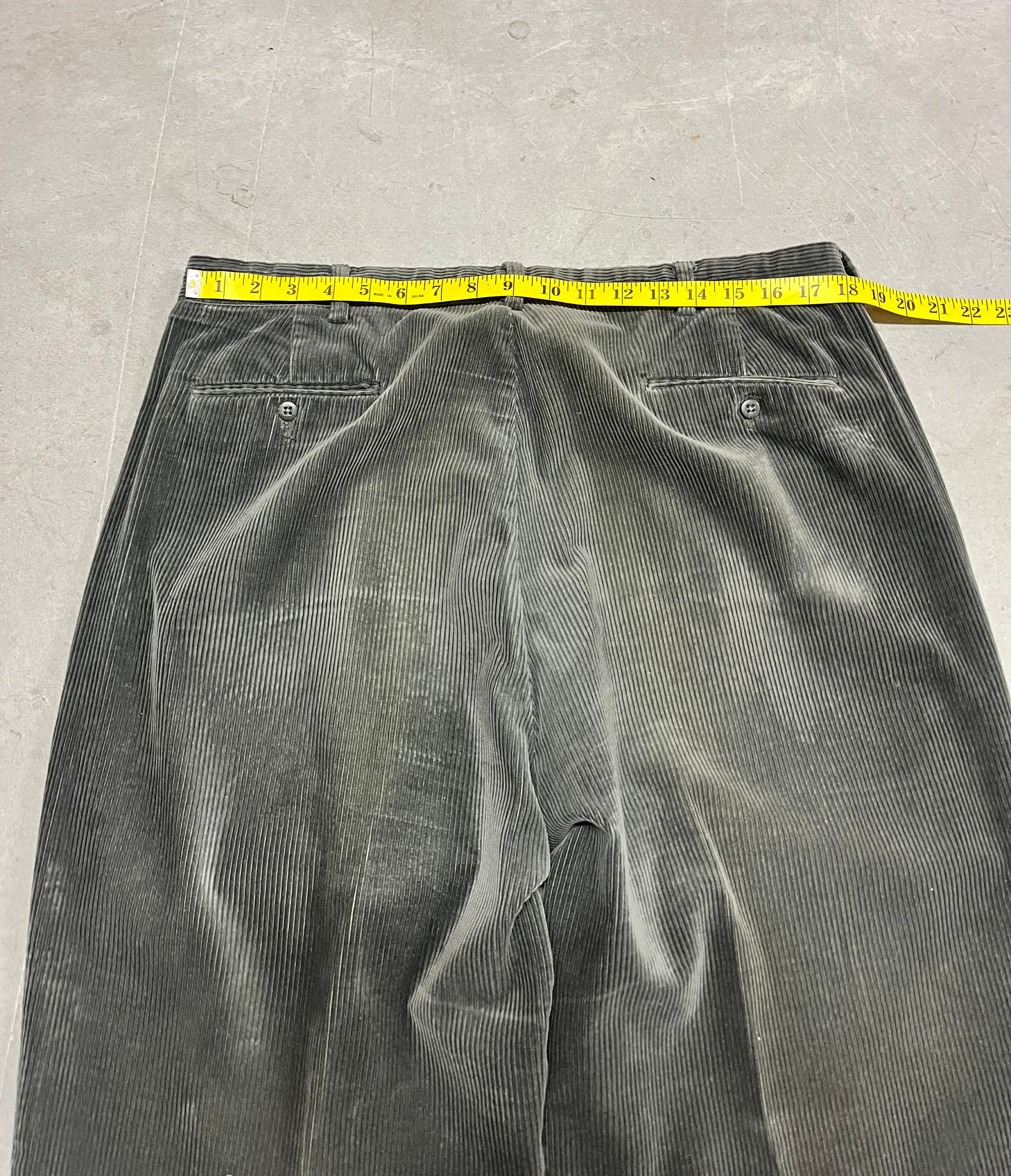 Vintage Polo Ralph Lauren Andrew Pant Gray Pleated Corduroy Pants Size 38x30 - Etsy