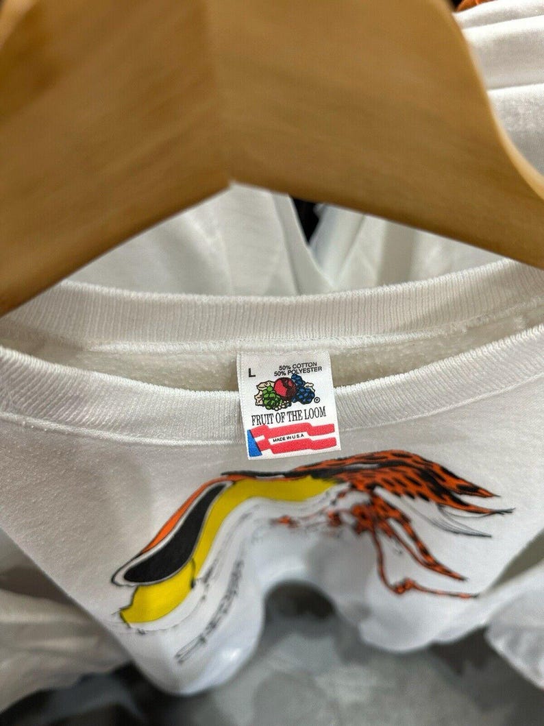 Vintage 90s Chester Cheetah Cheetos White Promotional Sweatshirt Size L ...