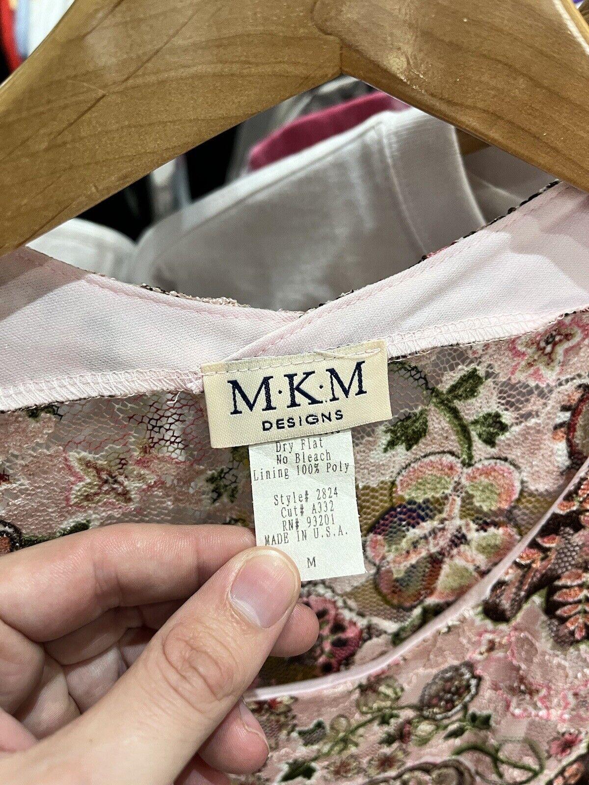 MKM Designs 90s Pink Floral Lace Lined Stop Neck Baby Tee Blouse Size Medium - Etsy