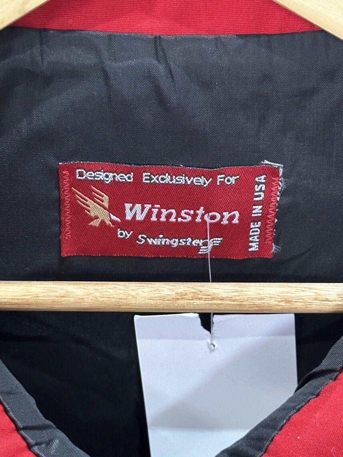 Vintage 90s Swingster Winston Racing Black Full Zip Jacket Size Large ...