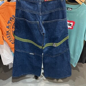 JNCO Vintage 90s Solid Static Super Wide Leg Rave Skater Denim Jeans ...