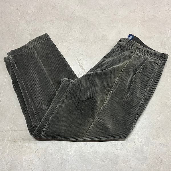 Pleated Corduroy Pants - Etsy