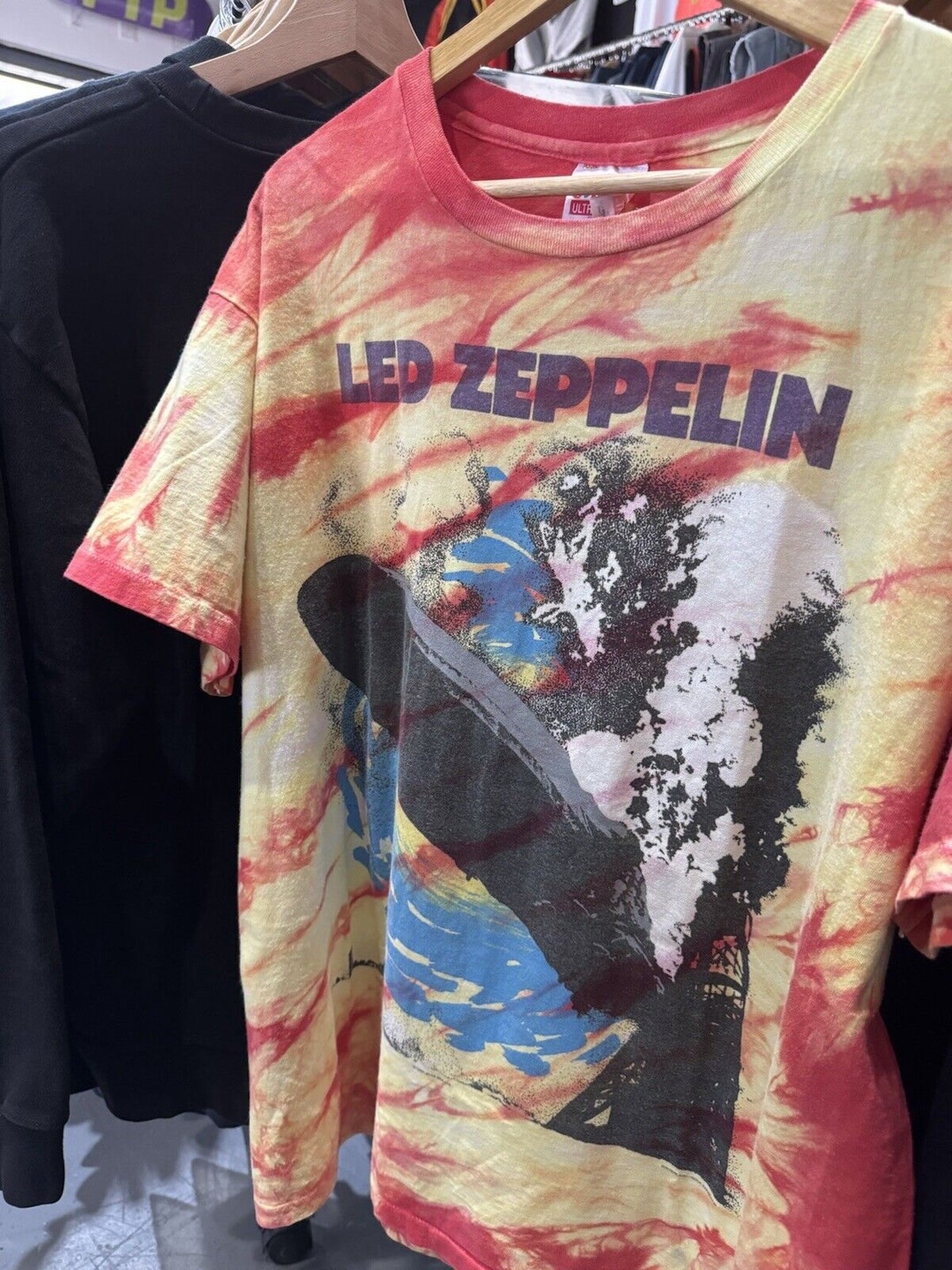 Vintage 1995 Led Zeppelin Hindenburg Studio Album Tie Dye T Shirt Size ...