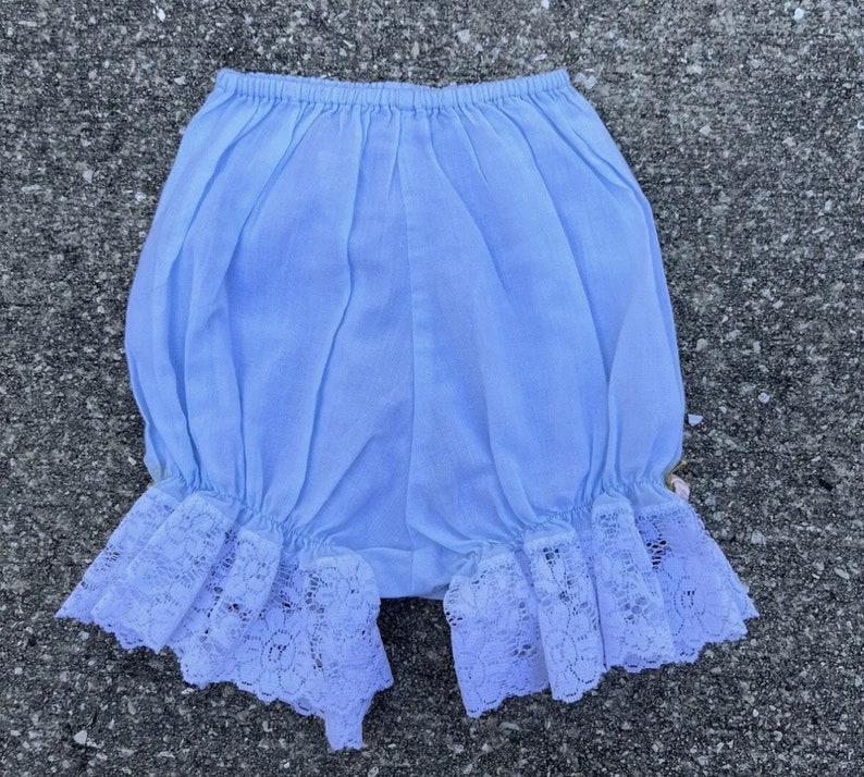 Vintage Baby Blue Lace Trimmed Bloomers Made in USA Size 12mos - Etsy