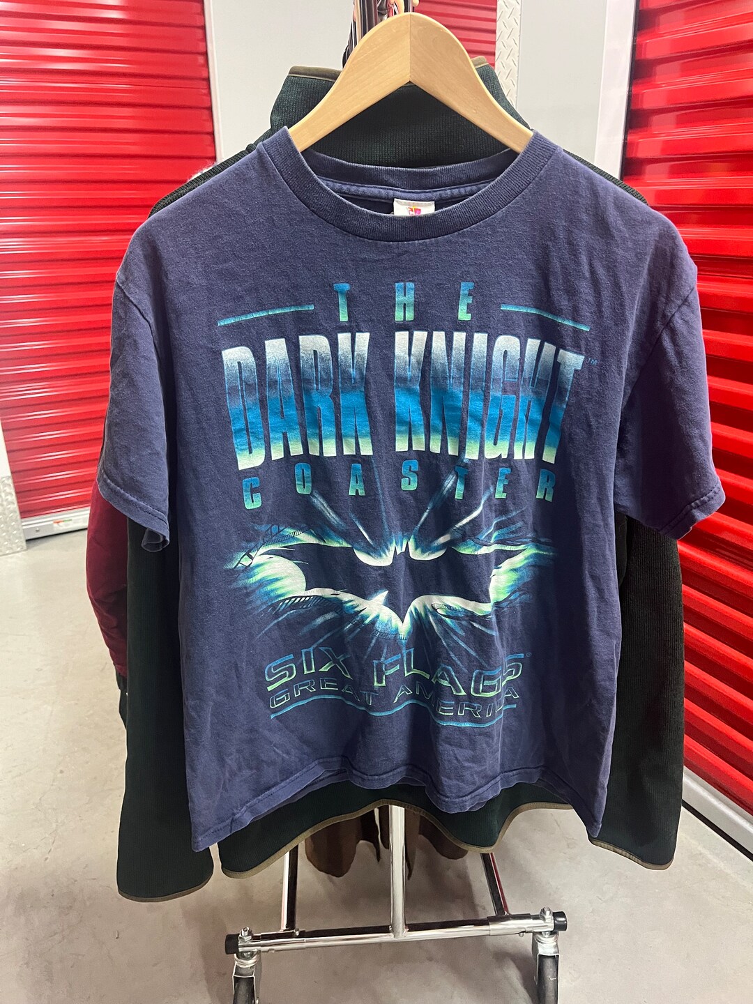 The Dark Knight Coaster Retro Y2K Six Flags Roller Coaster Camiseta ...