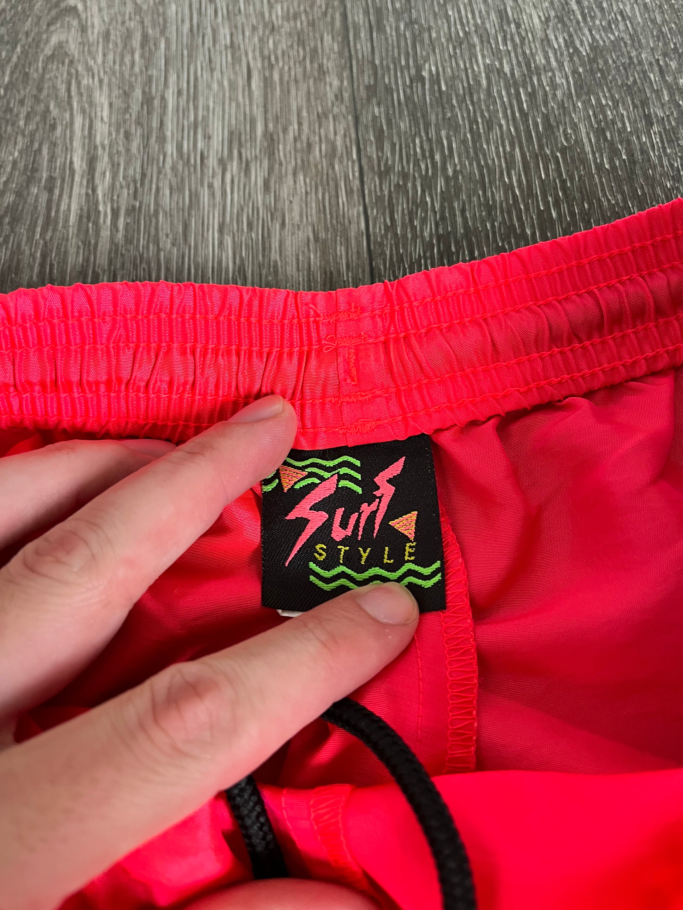 Surf Style Retro Y2K Neon Pink Board Shorts Nylon Surfing - Etsy