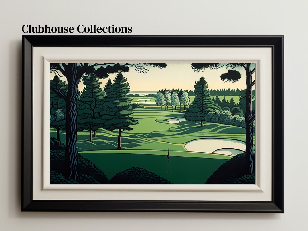 Timeless Course Drawing Art Print - Golf Course Drawing - Golf Course ...