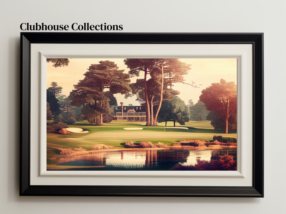 Golden Age Greens Golf Art Print - Golf Painting - Golf Course Art ...