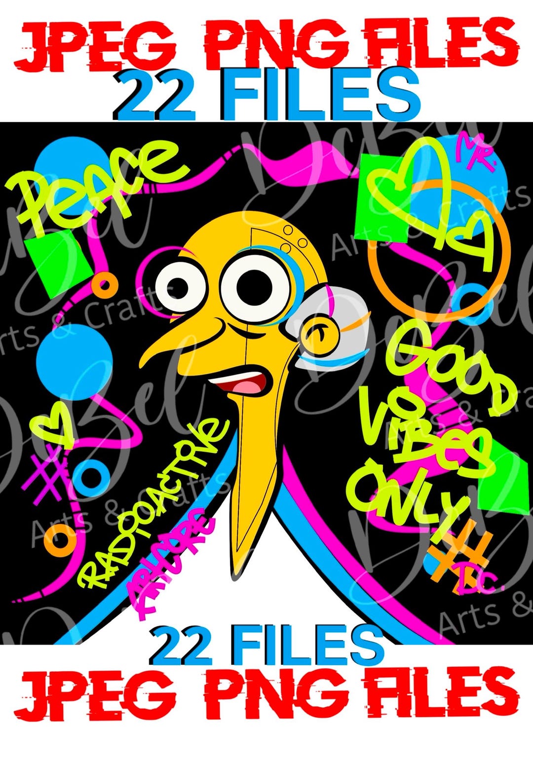 Mr. Burns Alien Possessed Art Simpsons-inspired Horror Digital Download ...