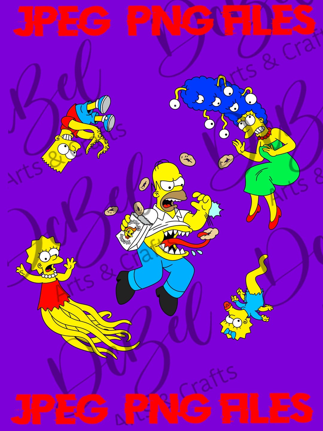 The Simpsons Space Halloween Image Png Jpeg Files - Etsy