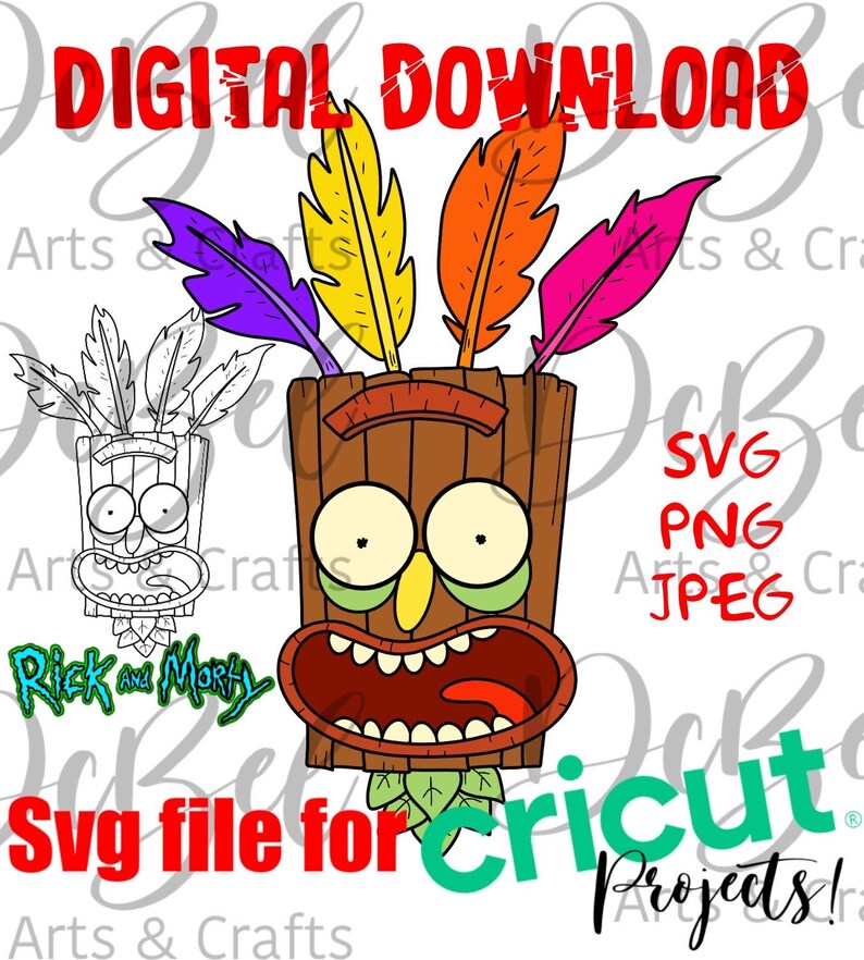 Rick and Morty-inspired Crash Design Digital PNG/JPEG Downloadlayered ...